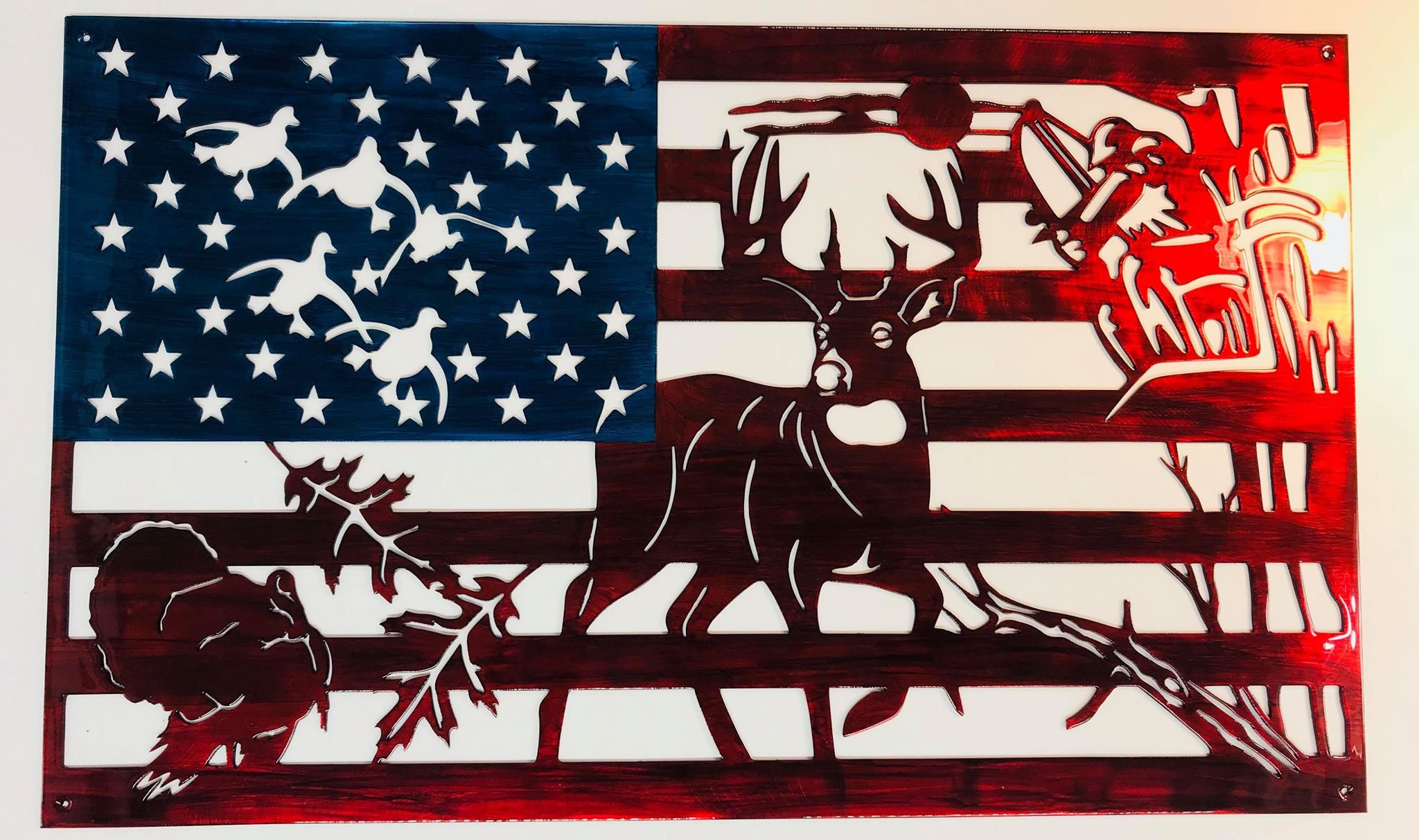 American Bowhunter Northwoods Metal Wall Art - Etsy