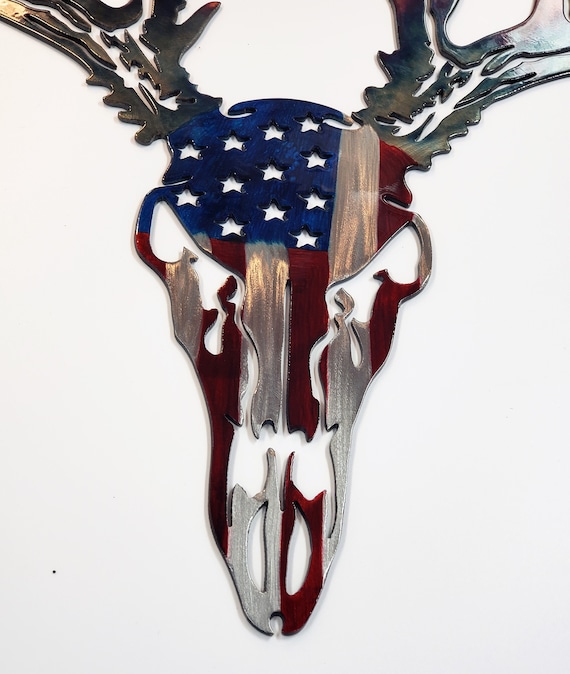 Deer Skull Decal Drop Tine
