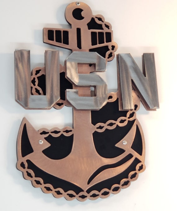 United States Navy Logo Veteran Patriotic Metal Wall Art - Etsy