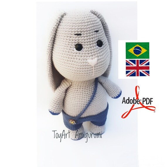Bob the Bunny Amigurumi Crochet Pattern PDF Bunny Toy | Etsy