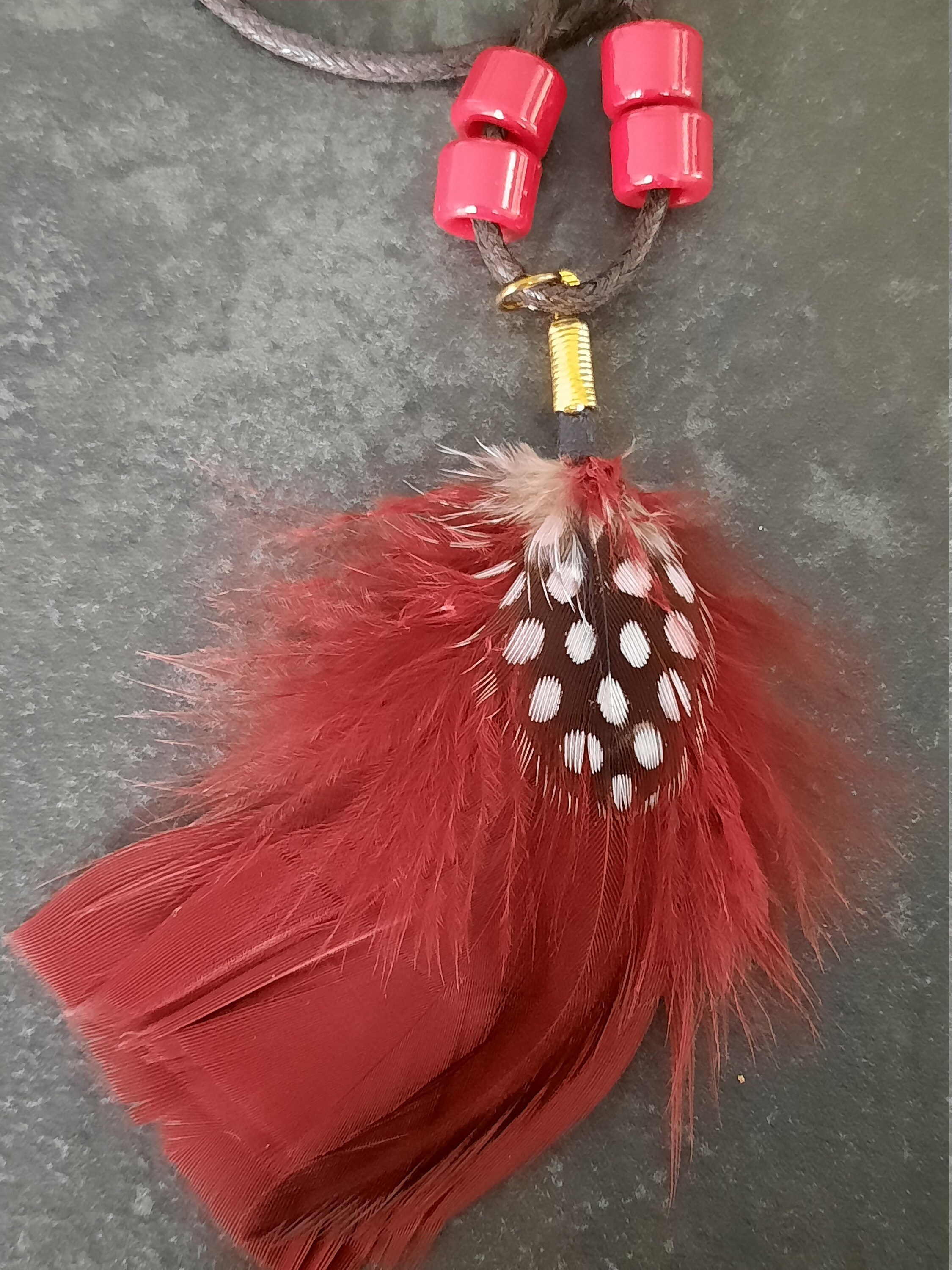 Necklace With Natural Handmade Feathers - Etsy UK