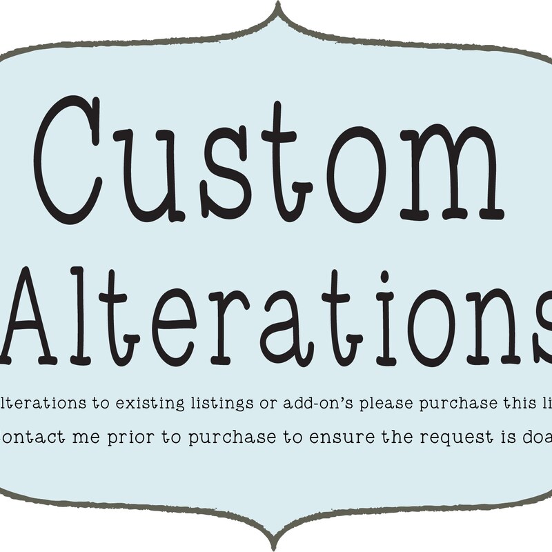 Alteration Ticket - Etsy