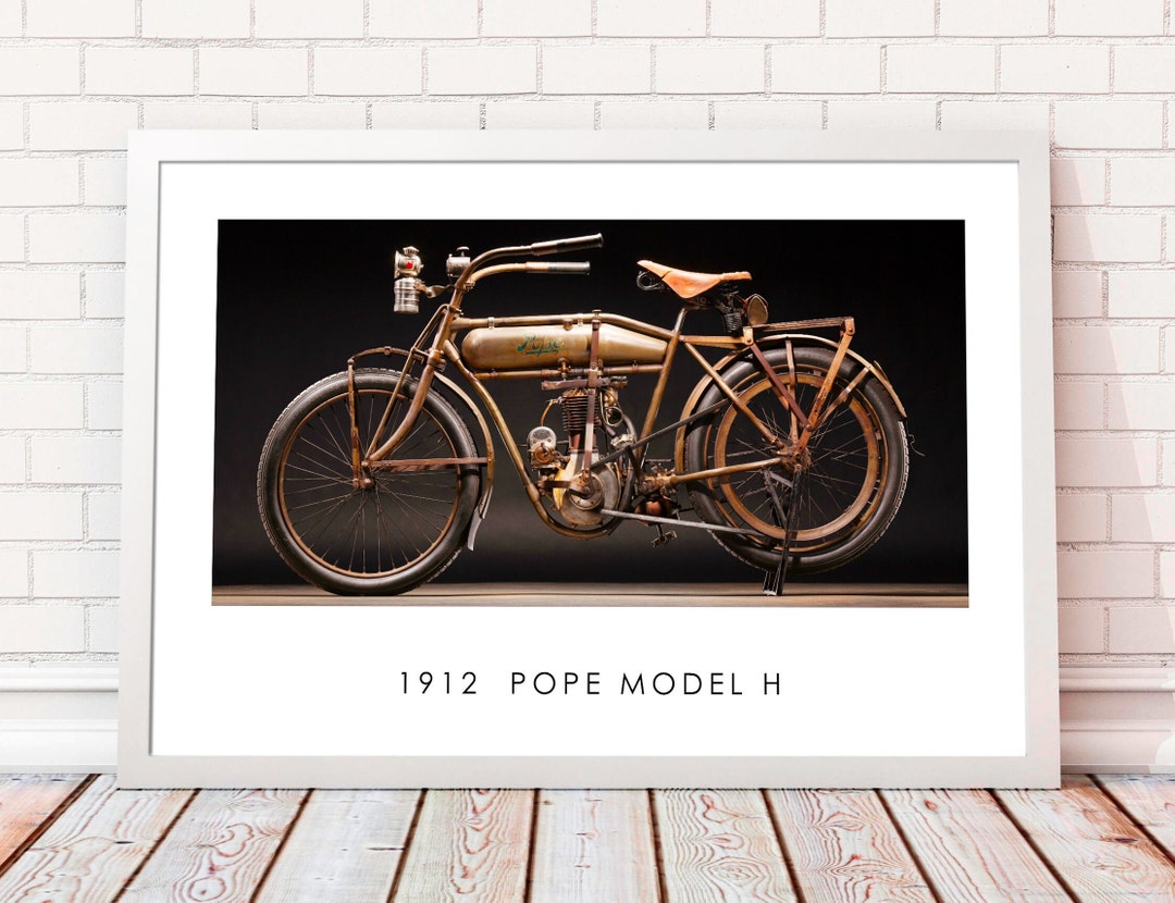 1912 POPE, Motorcycle Art, Father's Day Gift Husband, Dad ,boyfriend ...