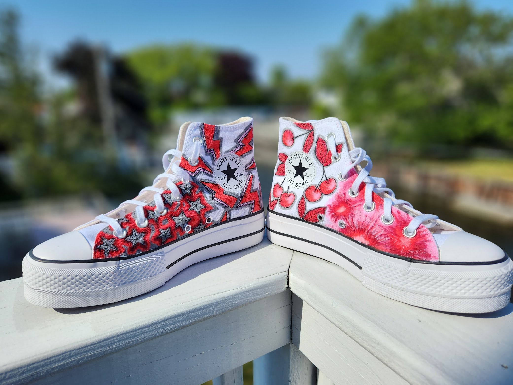 CUSTOM Graduation Platform Converse on Sneakers - Etsy