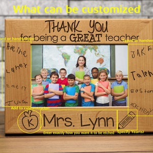 Teacher Appreciation Gift | Laser Engraved Signatures | Picture Frame ...
