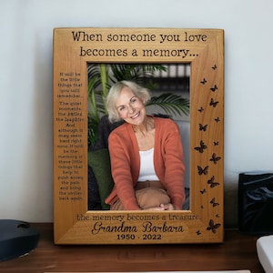 Personalized Memorial Frame | When Someone You Love Becomes a Memory ...