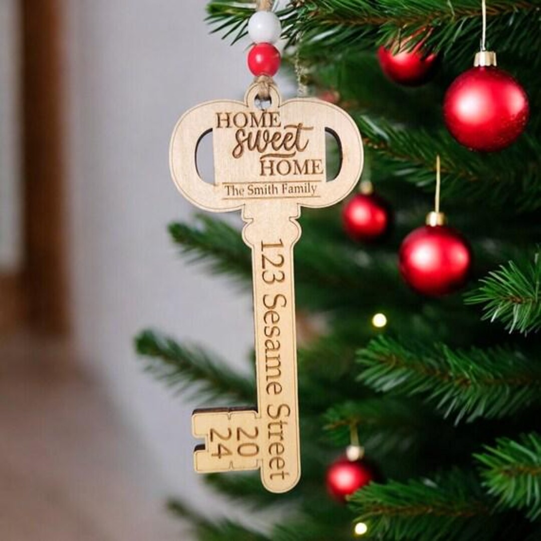 Home Sweet Home Key Ornament | Personalized With Name and Street ...