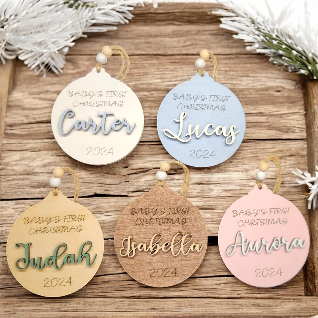 Baby's First Christmas Personalized Ornament | Baby Keepsake Gift ...