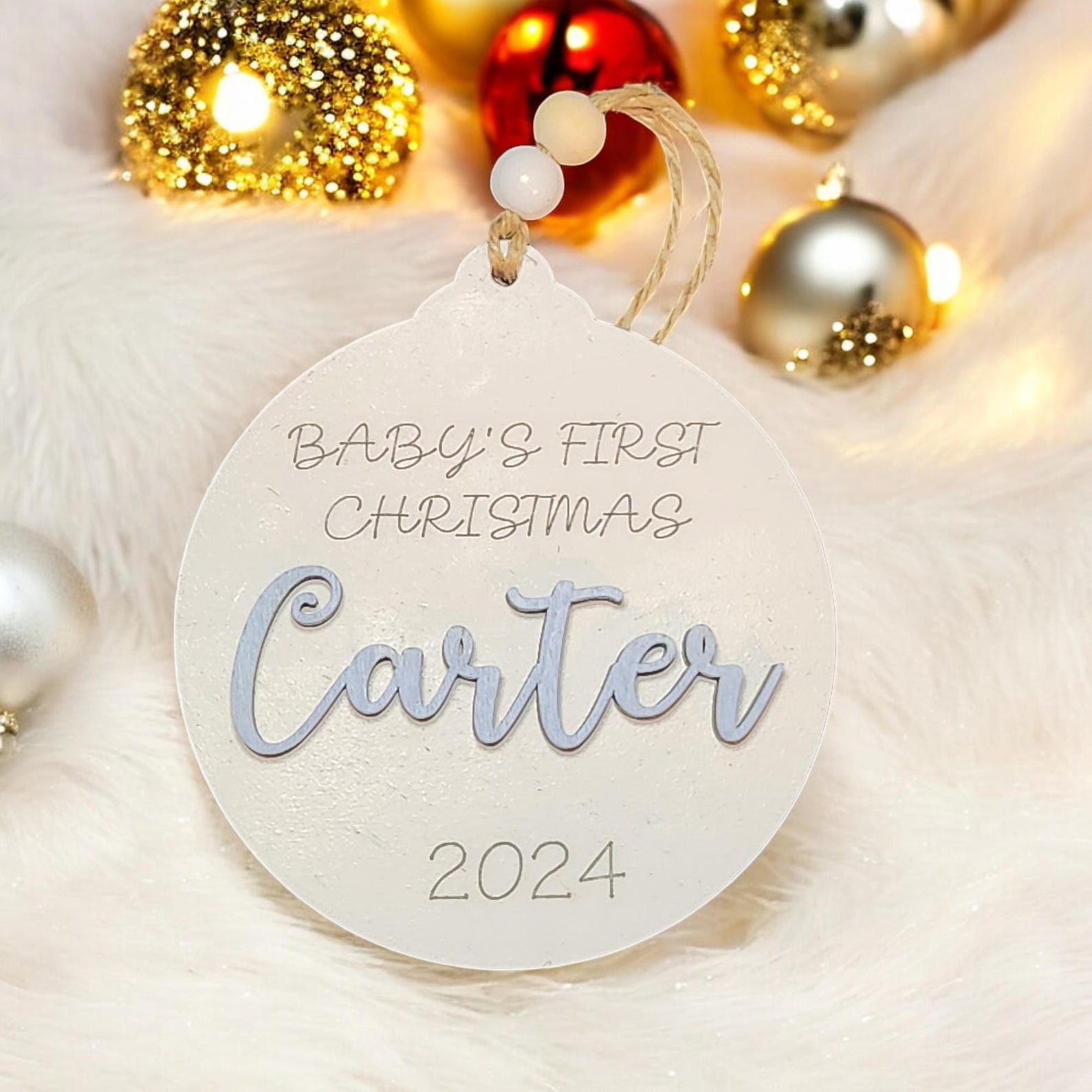 Baby's First Christmas Personalized Ornament | Baby Keepsake Gift ...