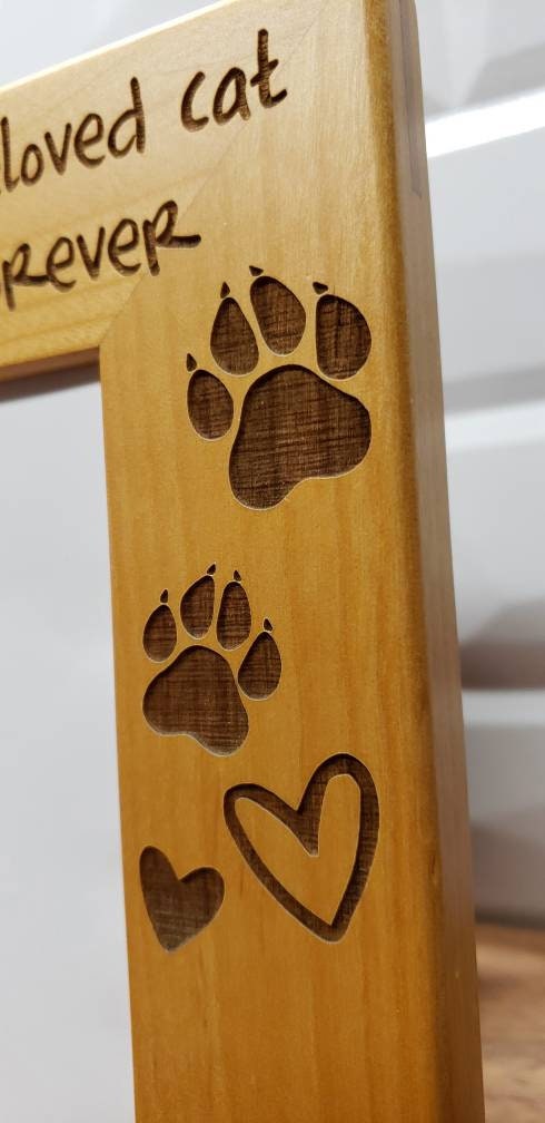 Cat Memorial Picture Frame | Memories of Paw Print Cats | Personalized ...