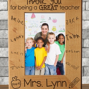 Teacher Appreciation Gift | Laser Engraved Signatures | Picture Frame ...
