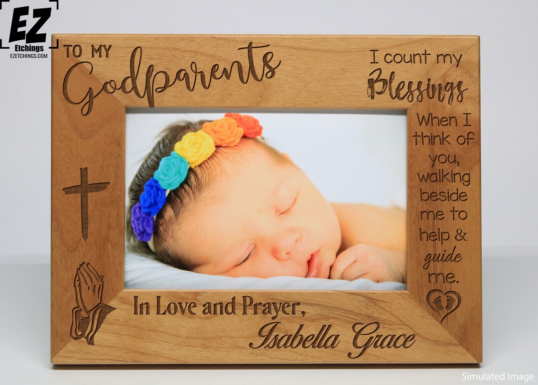 Godparents | Godmother | Godfather Praying Hands | Personalized Baby ...