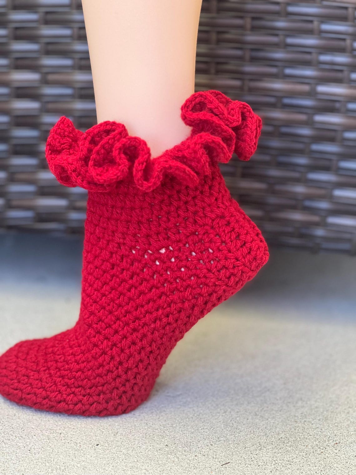 Crochet Ruffle Socks - Etsy