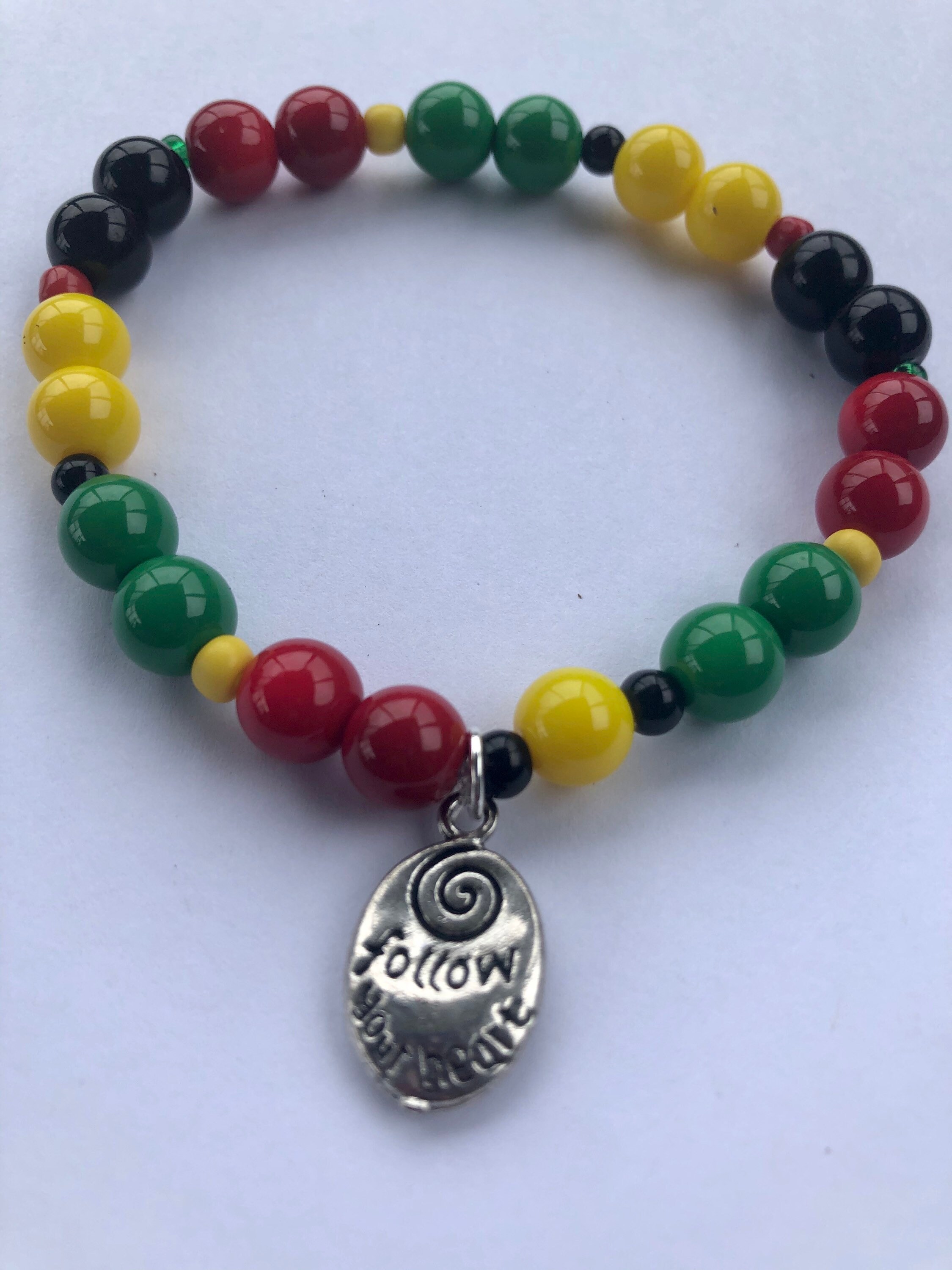 Juneteenth Stretch Beaded Bracelet Beaded Braceletsingle - Etsy