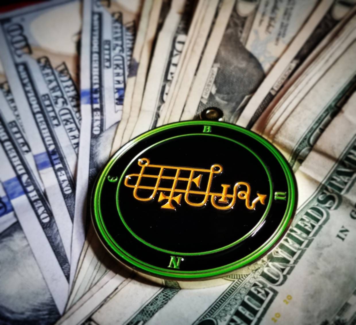 Brass Bune Sigil Pendant // Ars Goetia Demon Seal Necklace // Lesser ...