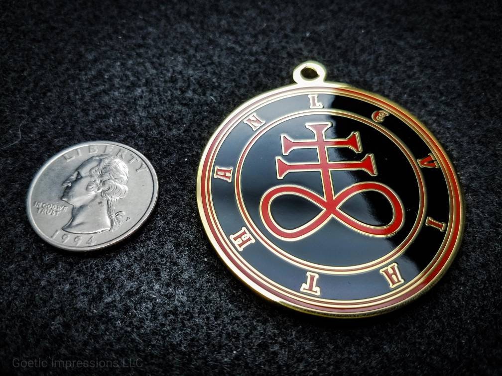 Leviathan Sigil Pendant, Satanic Left Hand Path Medallion - Etsy