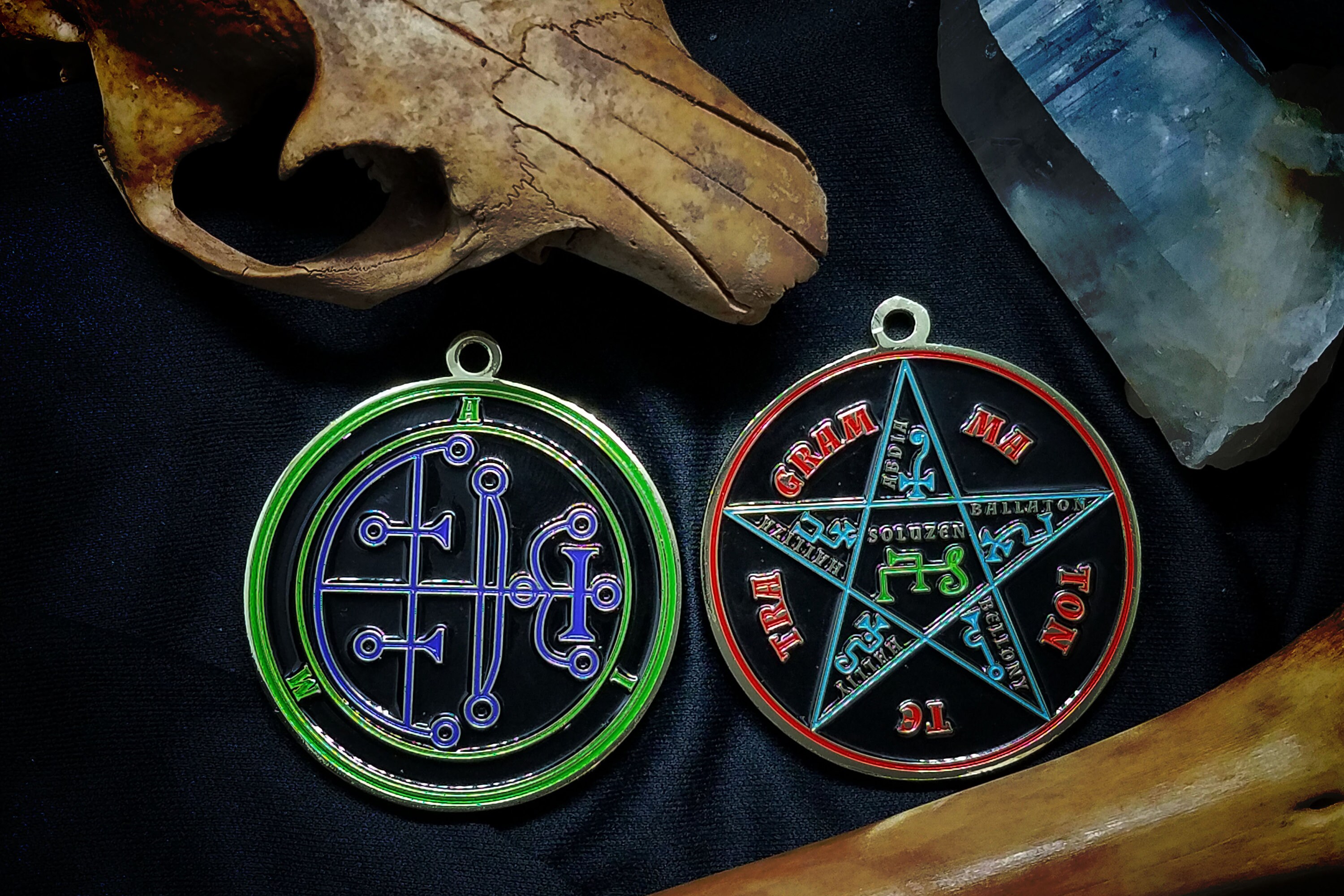 Seal of Aim haborym // Ars Goetia Demon Sigil Necklace // | Etsy