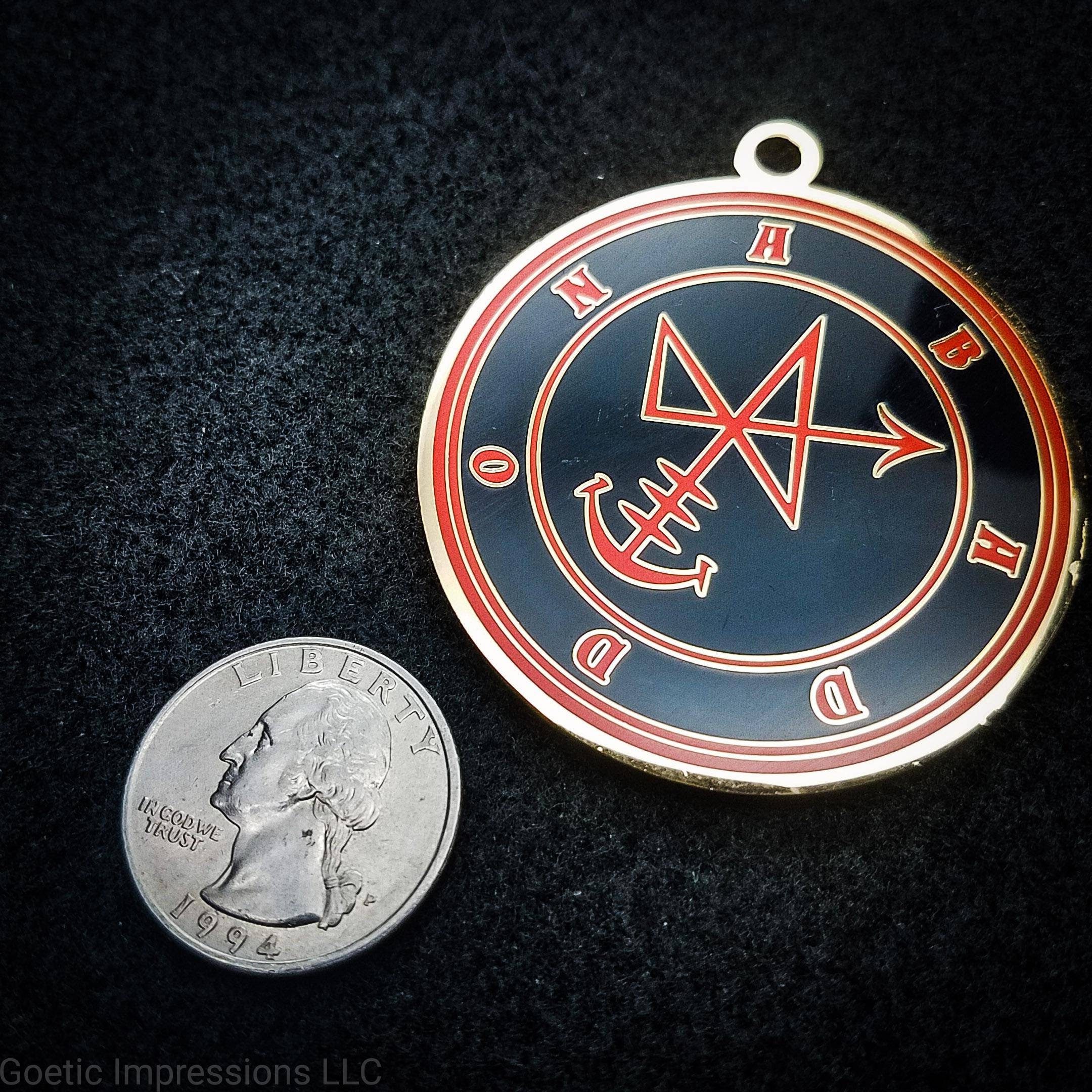 Abaddon Sigil Pendant Satanic Ritual Medallion - Etsy UK