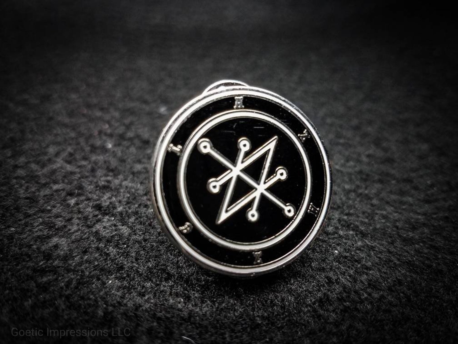 Azazel Sigil Hard Enamel Pin, Satanic Lapel Pin - Etsy