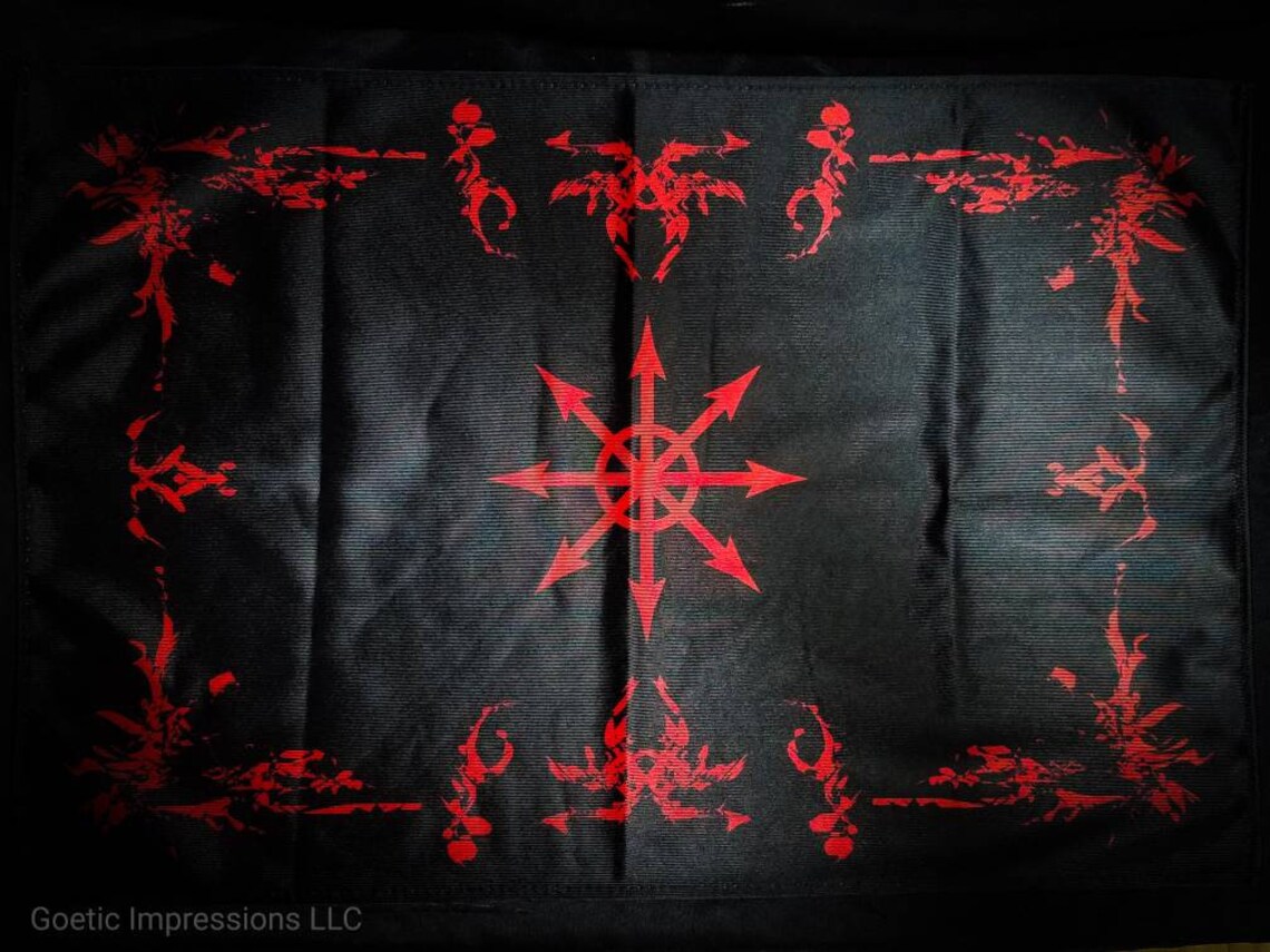 Chaos Star Altar Cloth // Satanic Sigil Altar cloth // Chaos | Etsy