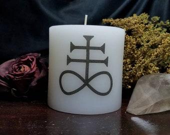 Lucifer Sigil Candle Demon Seal Candle for Devotional Altar | Etsy
