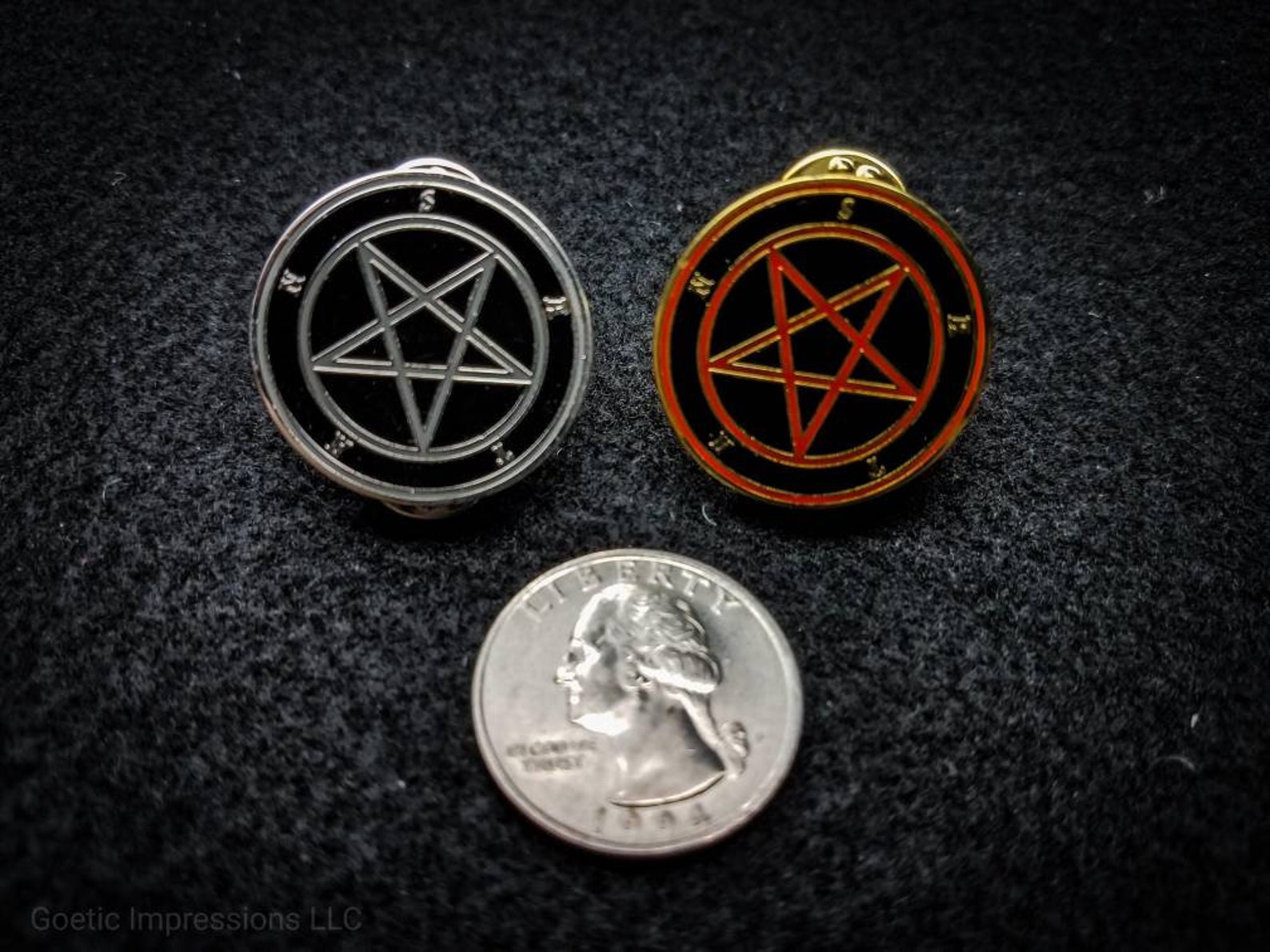 Satanic Satan Pentagram Hard Enamel Pin Satanic Lapel Pin | Etsy