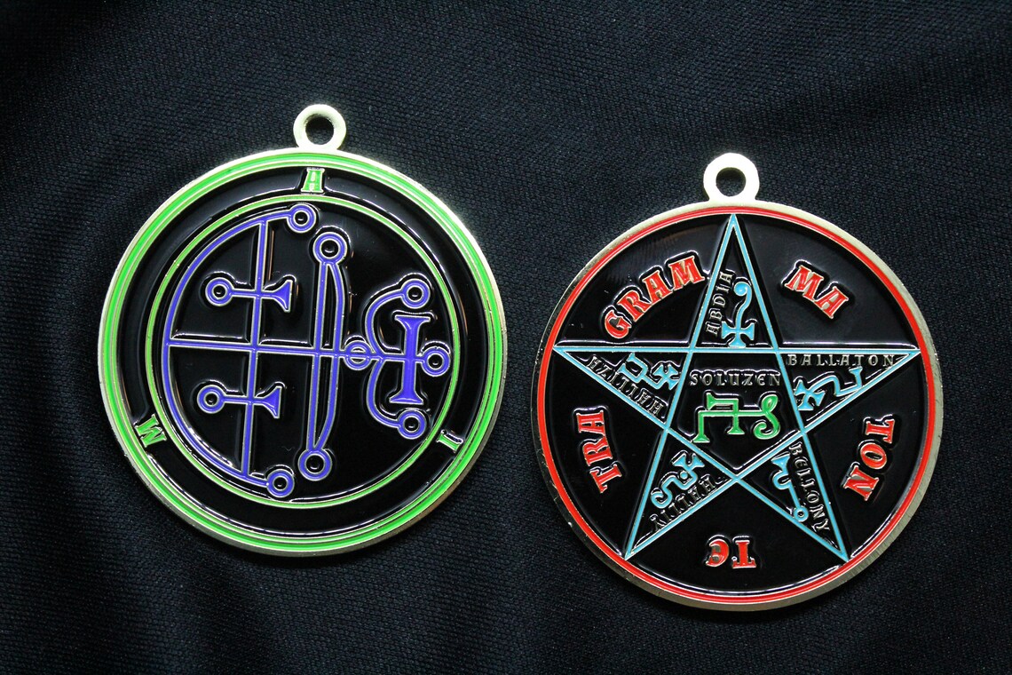 Seal of Aim haborym // Ars Goetia Demon Sigil Necklace // - Etsy Australia