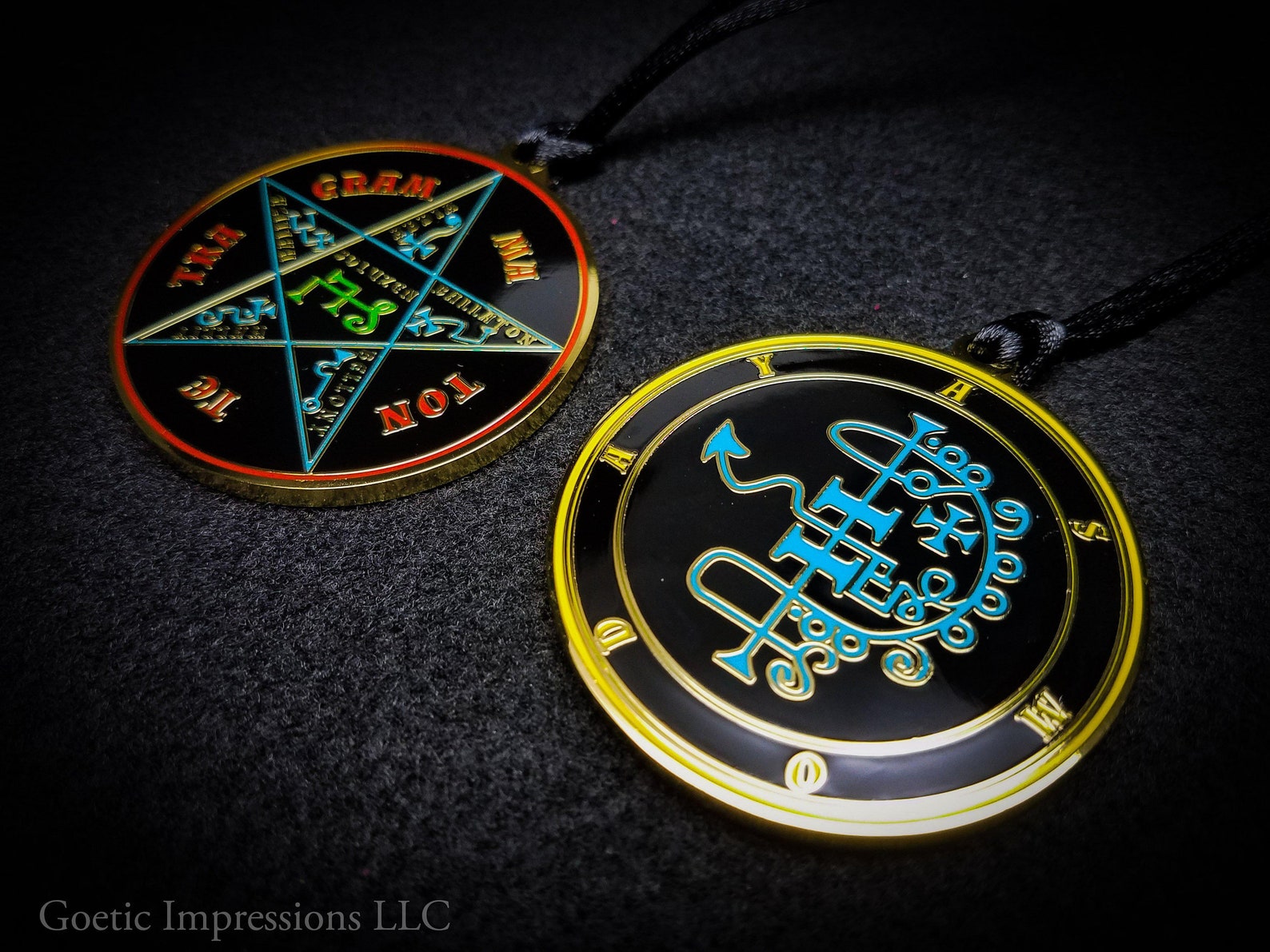 Seal of Asmoday asmodeus // Ars Goetia Demon Sigil Necklace - Etsy