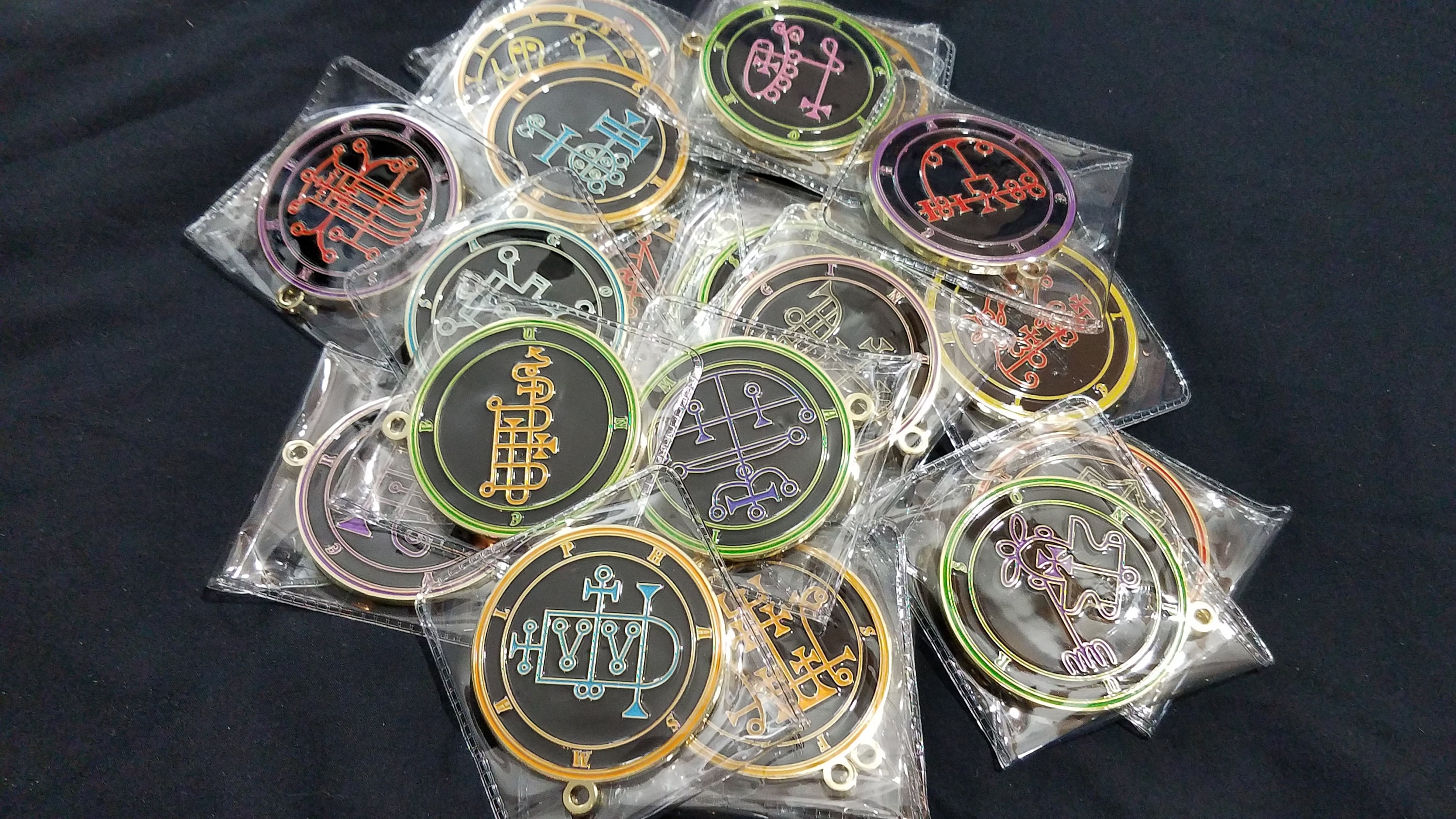 Seal of Aim haborym // Ars Goetia Demon Sigil Necklace // | Etsy