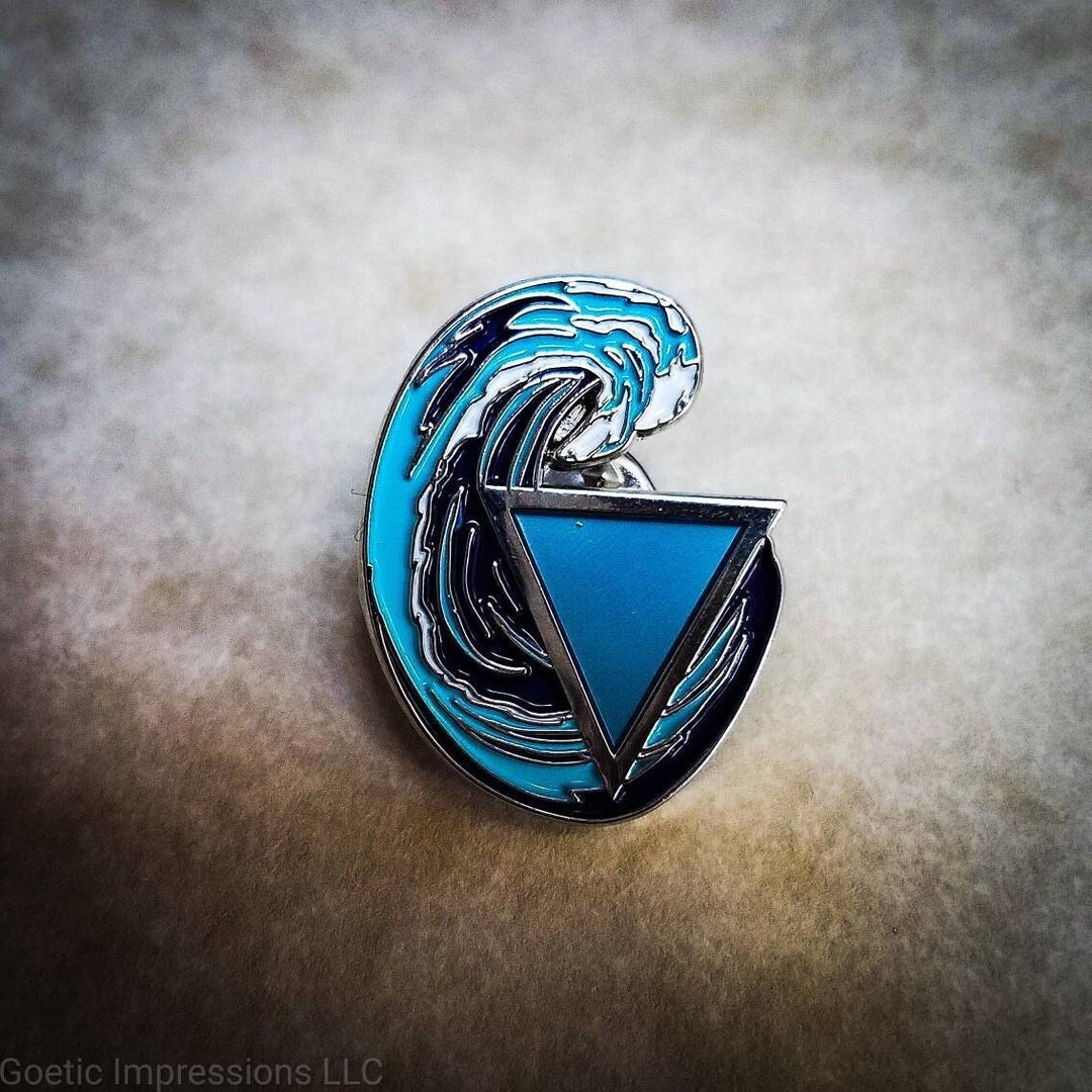 Water Elemental Enamel Pin: Alchemy Symbol - Etsy