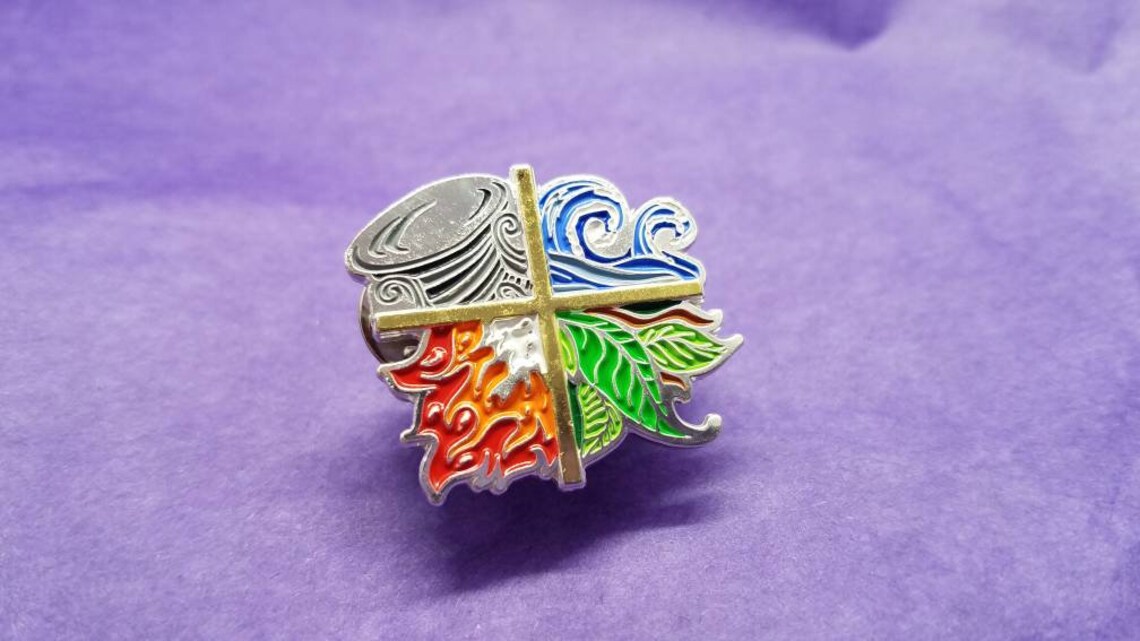 Four Elements Elemental Enamel Pin // Alchemical Symbol Lapel | Etsy