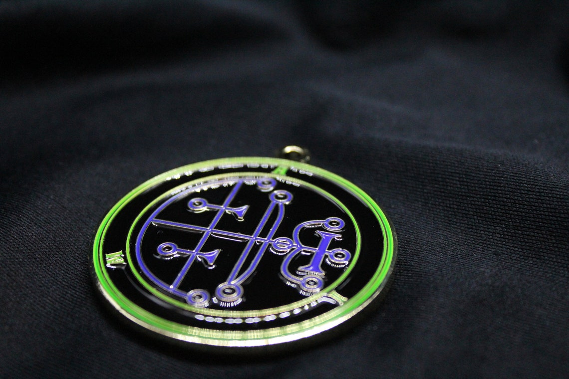 Seal of Aim haborym // Ars Goetia Demon Sigil Necklace // | Etsy