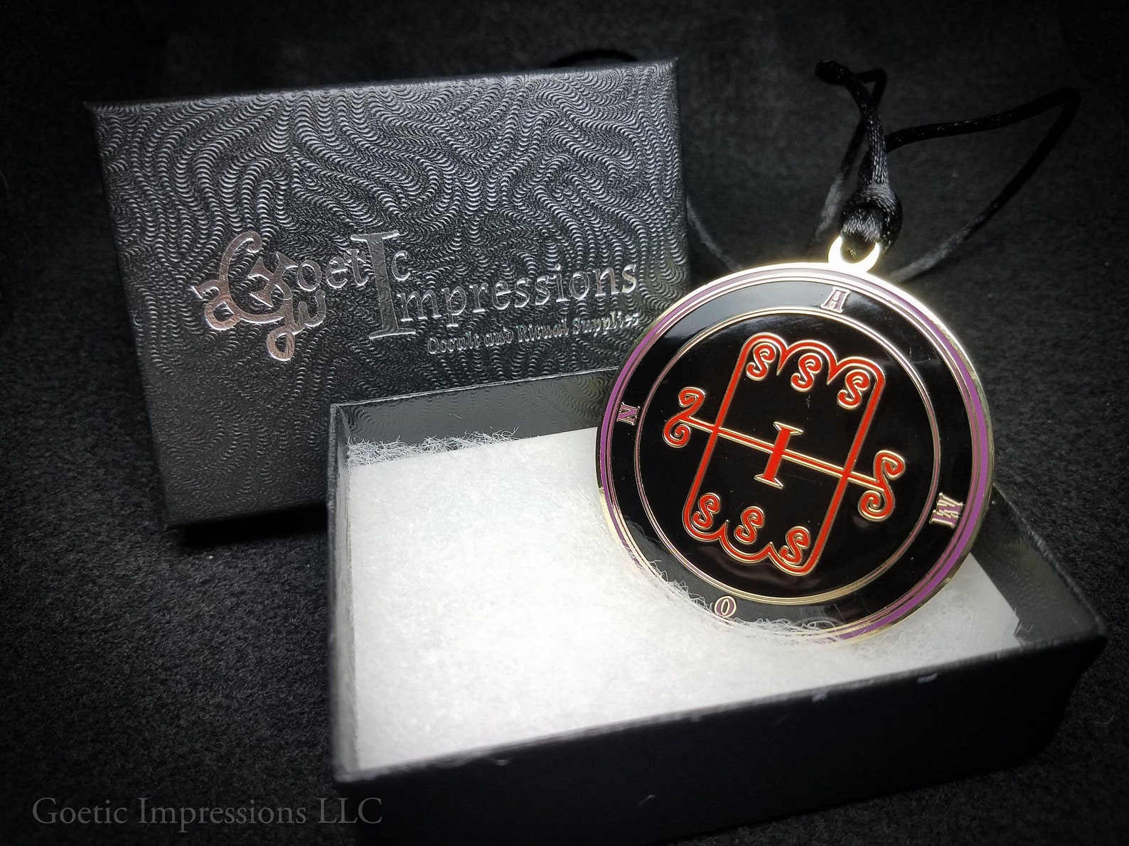 Seal of Amon Lamen / Ars Goetia Demon Sigil Necklace / Lesser Key of ...
