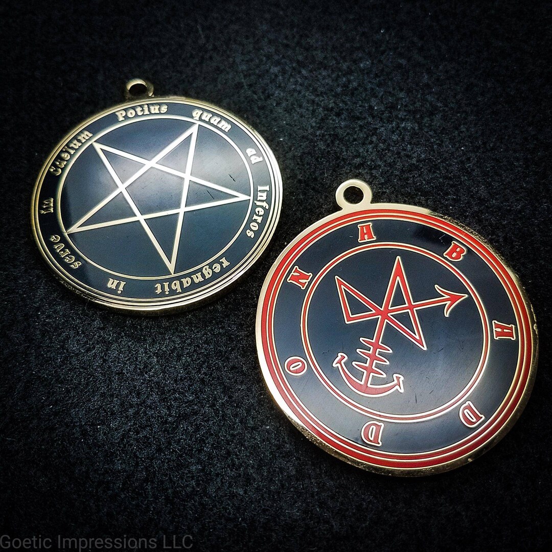Abaddon Sigil Pendant, Satanic Medallion - Etsy UK