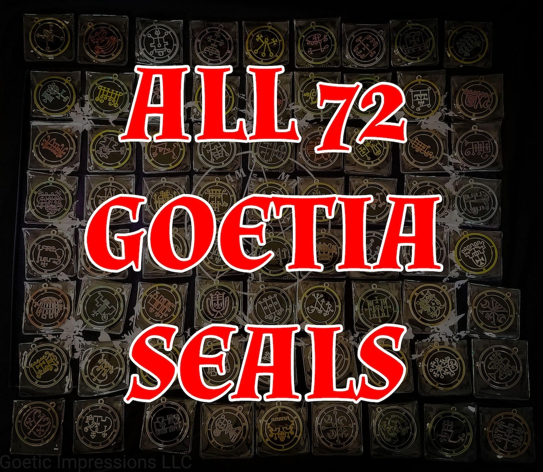 All 72 Ars Goetia Seal Medallions: Lesser Key of Solomon Sigils, Goetic ...