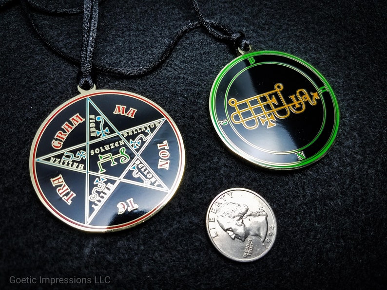 Brass Bune Sigil Pendant // Ars Goetia Demon Seal Necklace // - Etsy