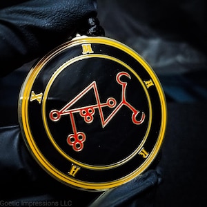 Amuleto Sigilo Marax // Colgante Sello Demonio Ars Goetia // Medallón ...