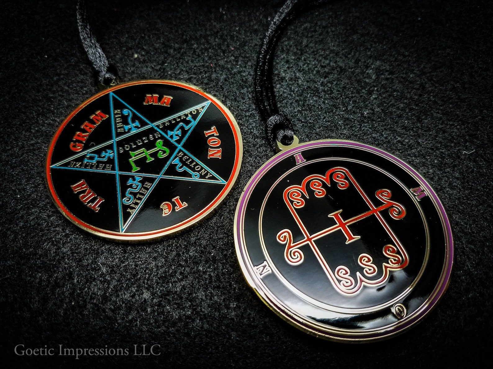 Seal of Amon Lamen / Ars Goetia Demon Sigil Necklace / Lesser Key of ...