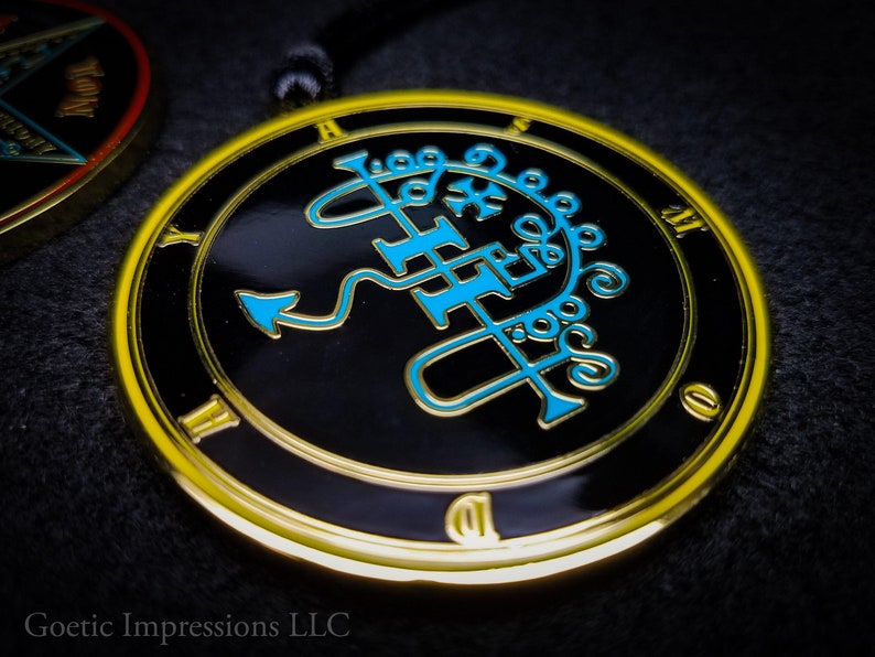 Seal of Asmoday asmodeus // Ars Goetia Demon Sigil Necklace - Etsy