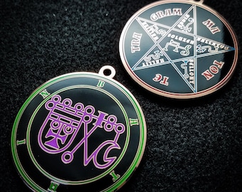 Seal of Murmur Sigil Necklace // Ars Goetia Demon Amulet // Lesser Key ...