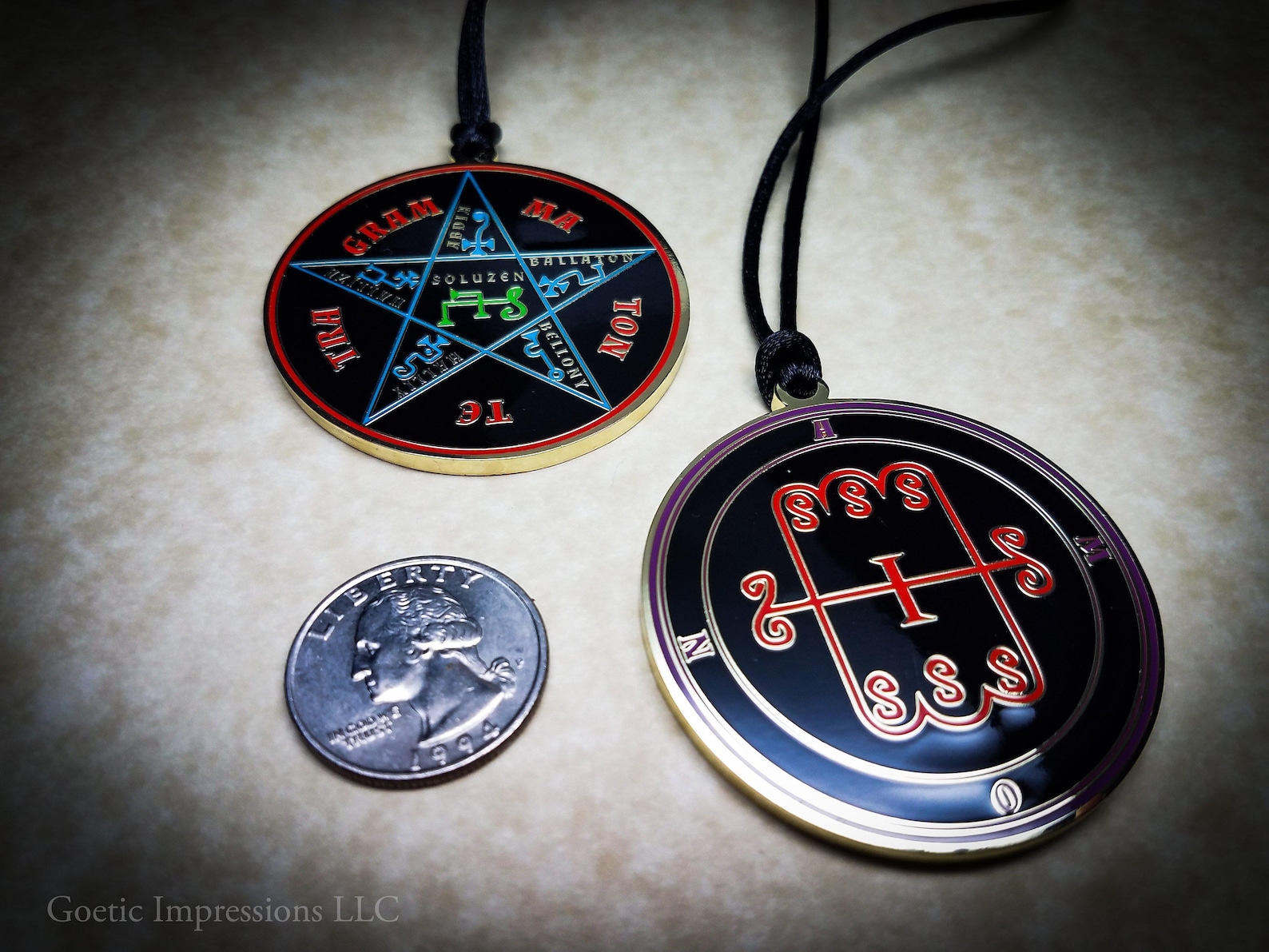 Seal of Amon Lamen / Ars Goetia Demon Sigil Necklace / Lesser Key of ...