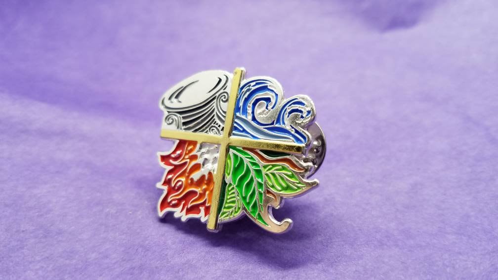 Four Elements Elemental Enamel Pin // Alchemical Symbol Lapel - Etsy
