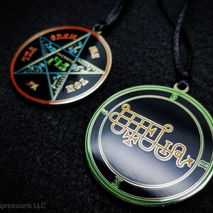 Brass Bune Sigil Pendant // Ars Goetia Demon Seal Necklace // Lesser ...