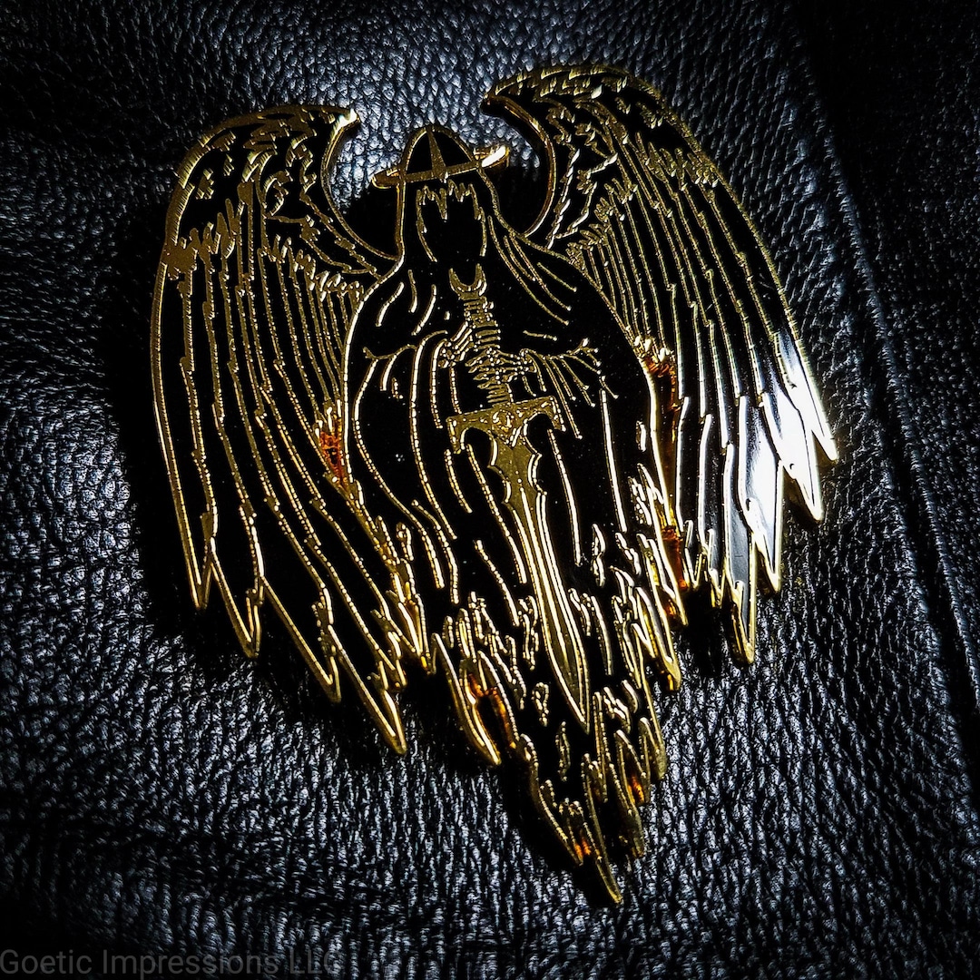 Abaddon Hard Enamel Pin, Angel of Death Enamel Pin, Occult Witchy ...