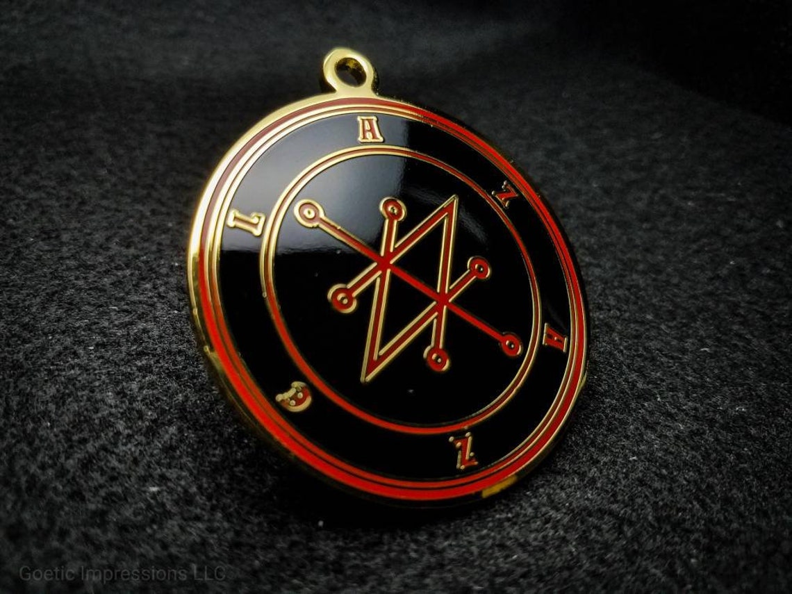 Azazel Sigil Pendant, Satanic Ritual Medallion - Etsy