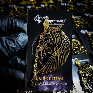 Baphomet Hard Enamel Pin, Praying Goat Enamel Pin, Goat of Mendes ...