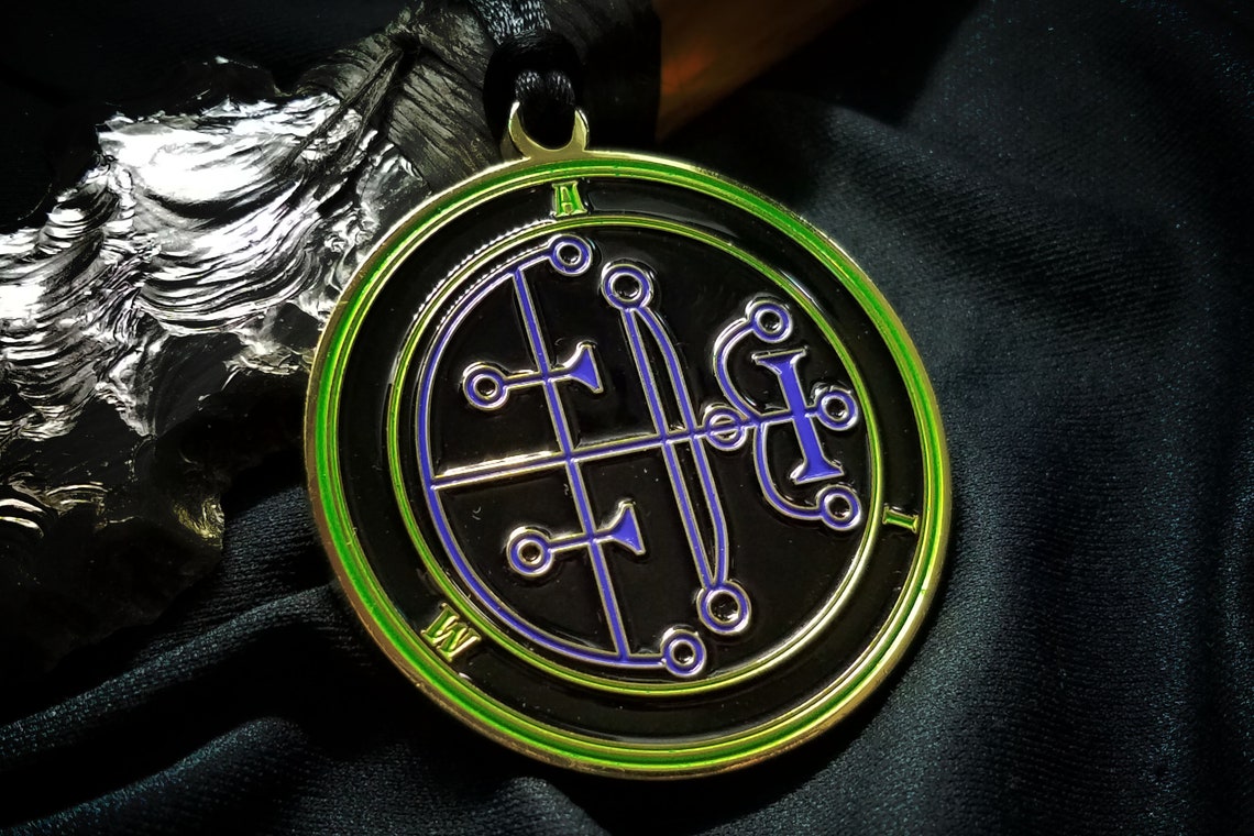 Seal of Aim haborym // Ars Goetia Demon Sigil Necklace // | Etsy