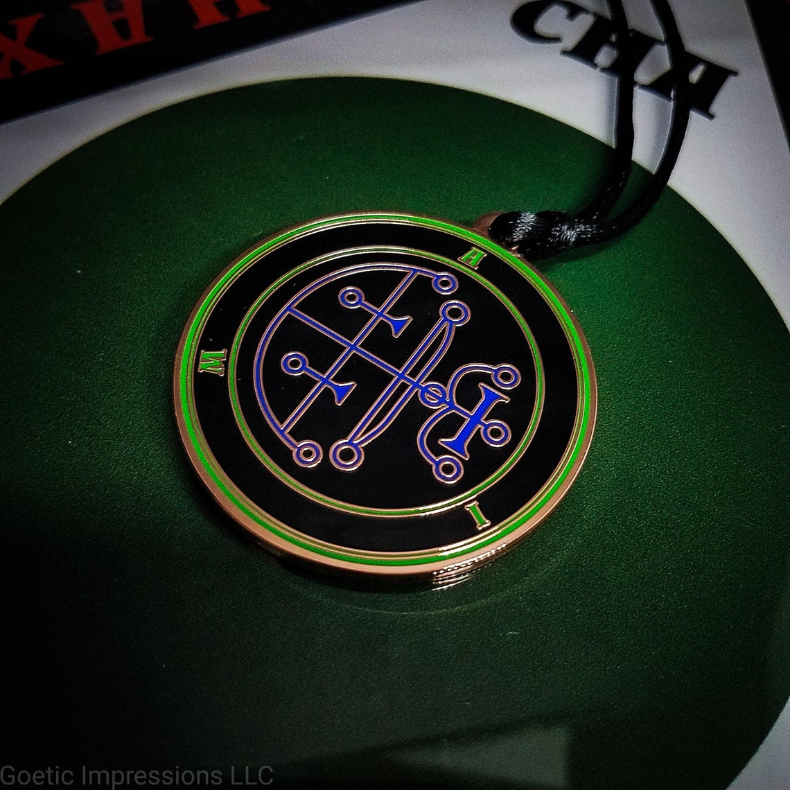 Seal of Aim (haborym) // Ars Goetia Demon Sigil Necklace // Lesser Key ...