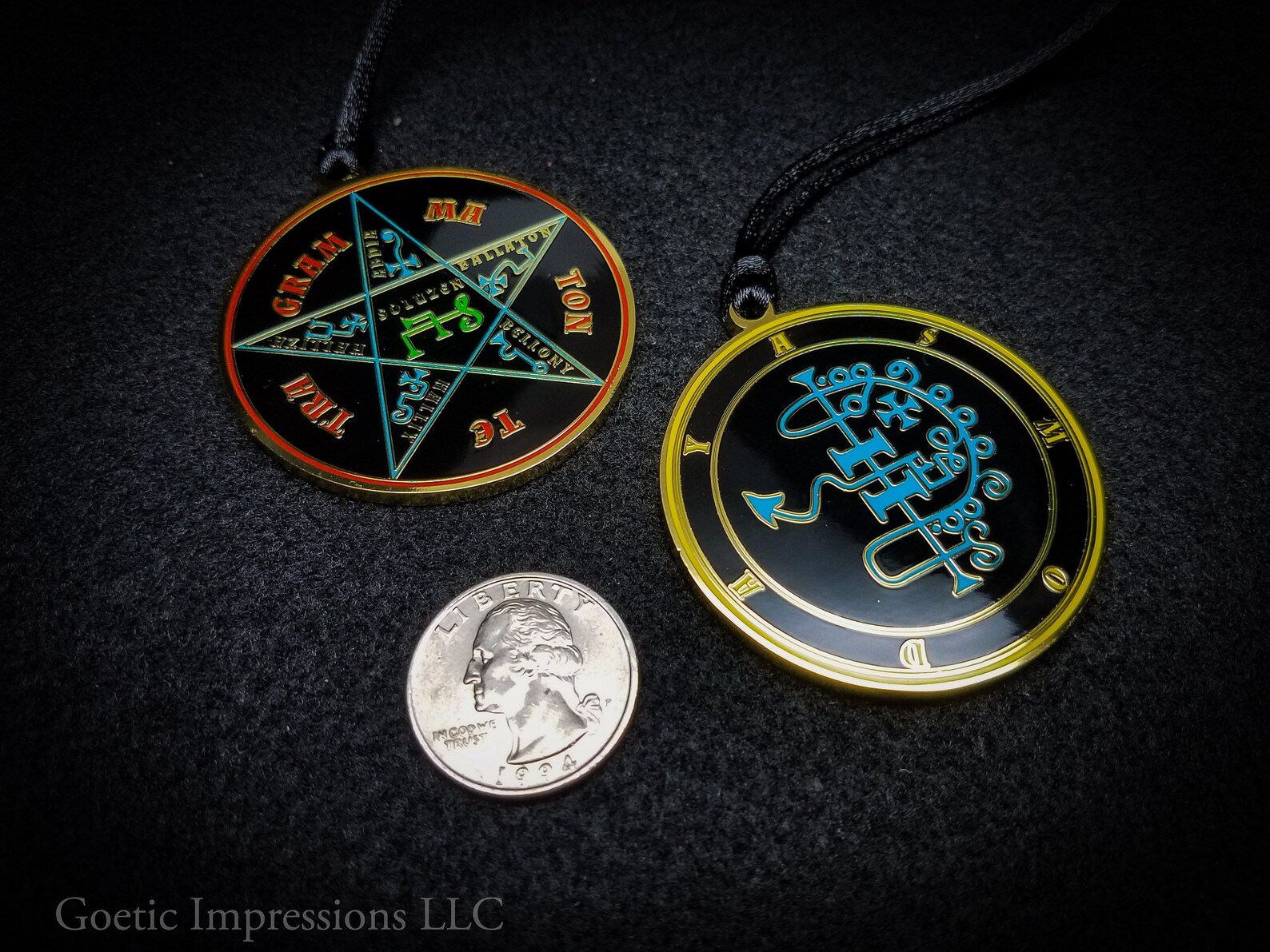 Seal of Asmoday asmodeus // Ars Goetia Demon Sigil Necklace - Etsy