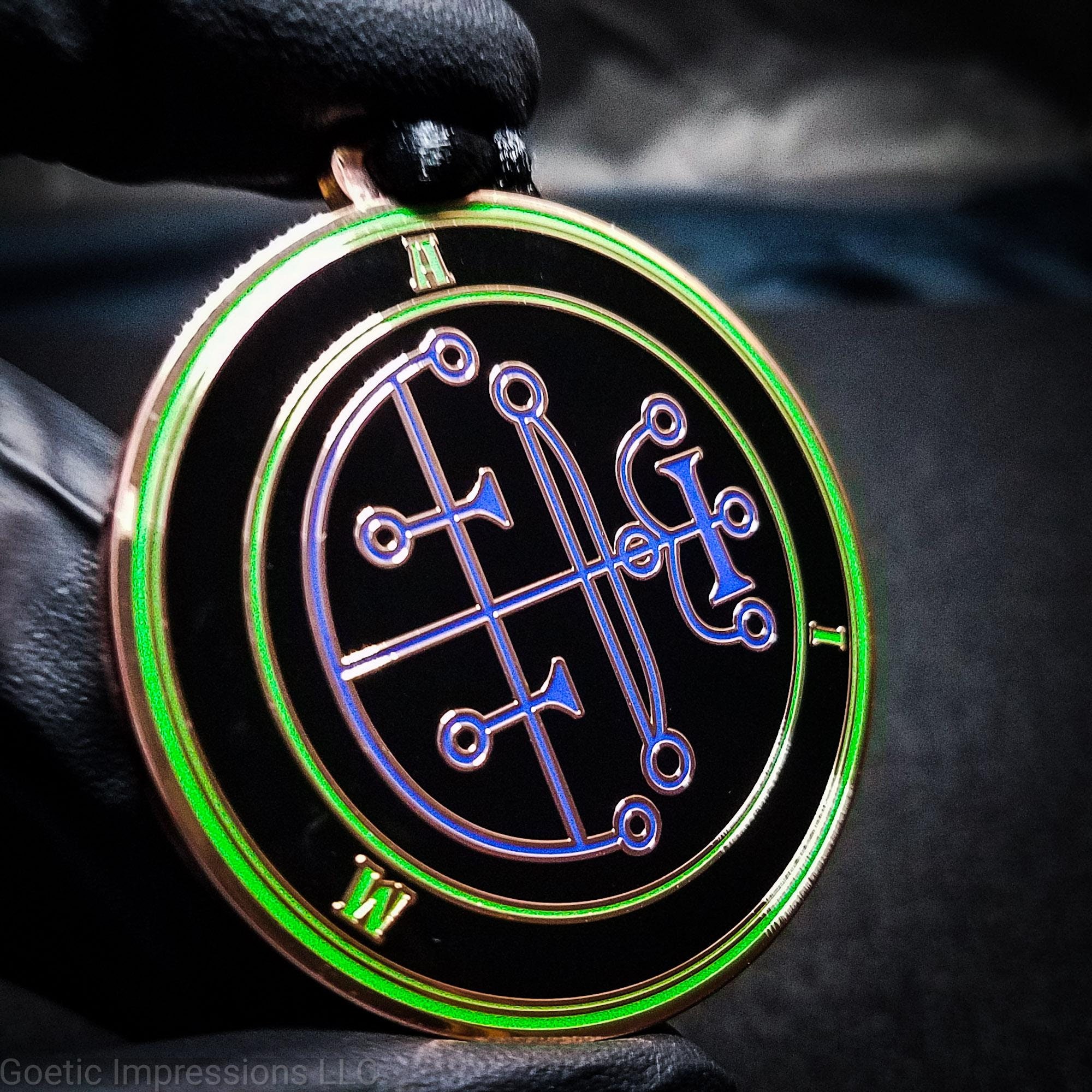 Seal of Aim (haborym) // Ars Goetia Demon Sigil Necklace // Lesser Key ...